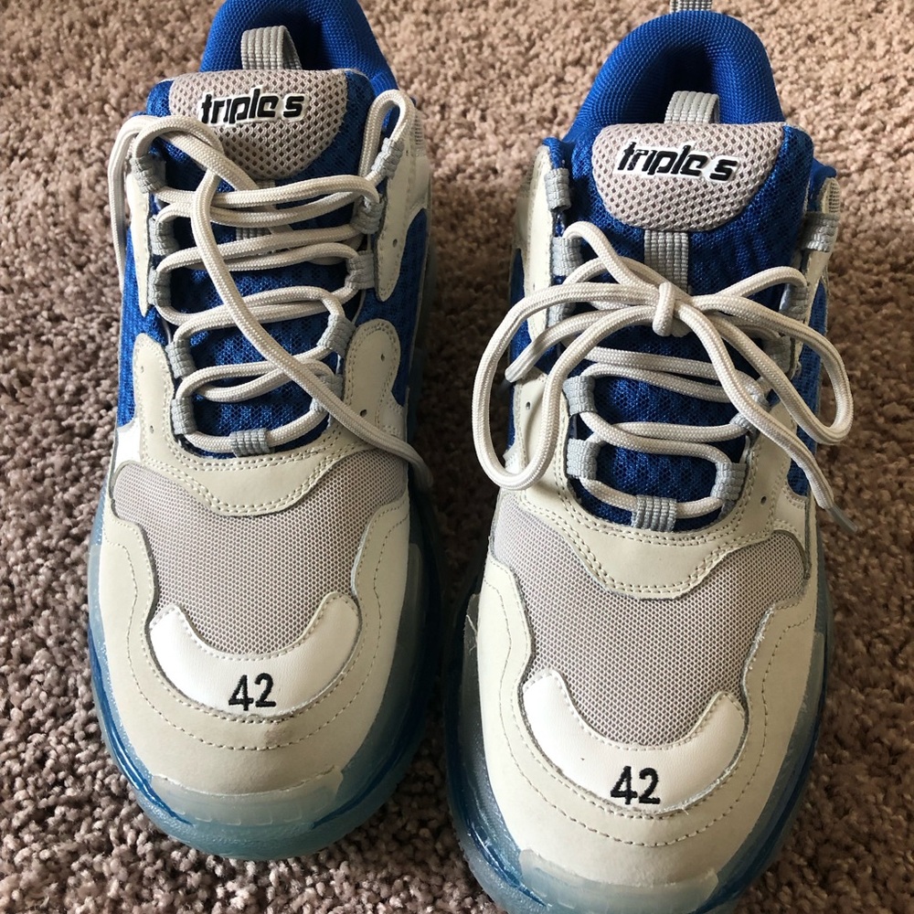 Balenciaga Triple S White Blue - Gem